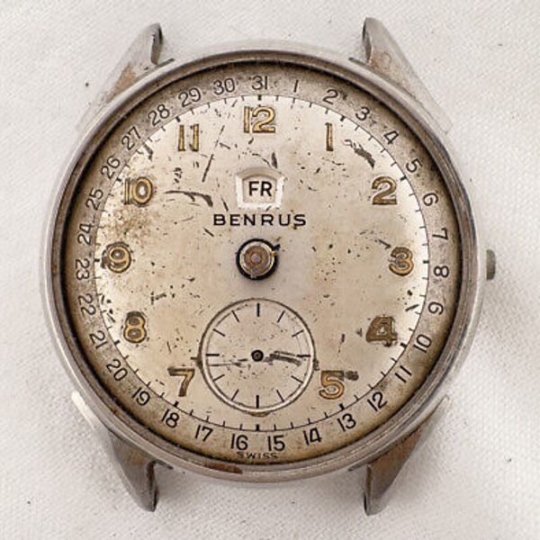 Vintage Benrus Date Pointer Men's Mechanical Wristwatch CE 3 Steel ...
