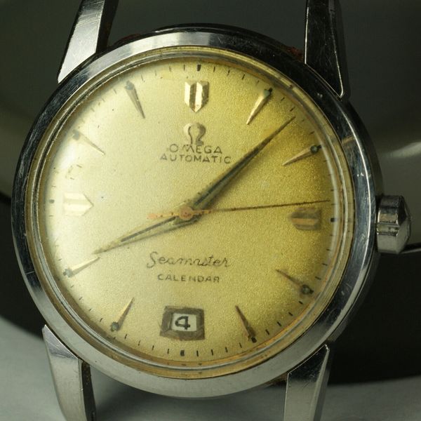 OMEGA SEAMASTER 1950's Calendar Swiss Watch Ref. 2757 Bumper Cal. 355 ...