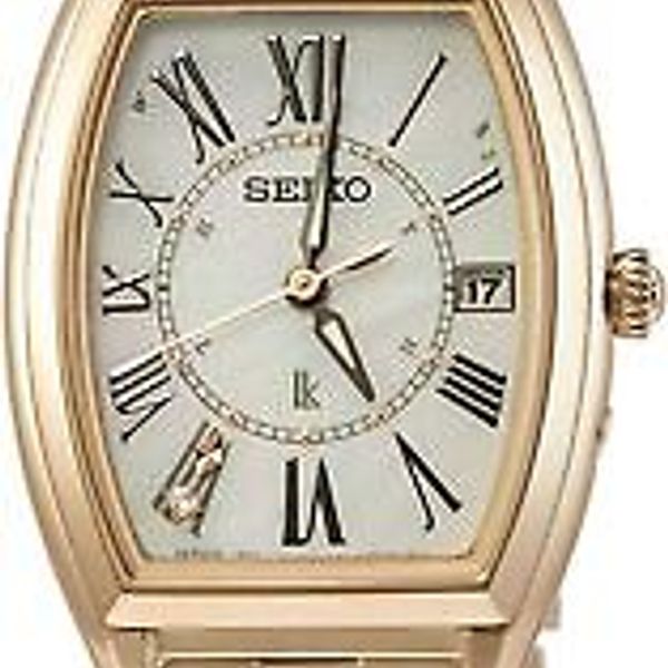 [Seiko Watch] Lucia Lady Gold Solar Radio Titanium Model Tonneau Shape ...