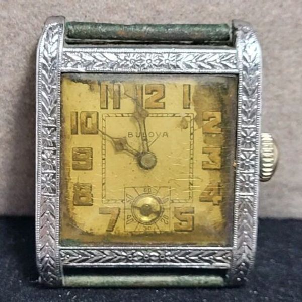 Vintage Bulova Square Watch FOR PARTS/REPAIR | WatchCharts Marketplace