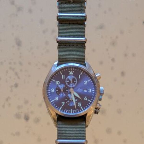 Laco Atlanta Chronograph - Flieger Style with Original Box & Case ...