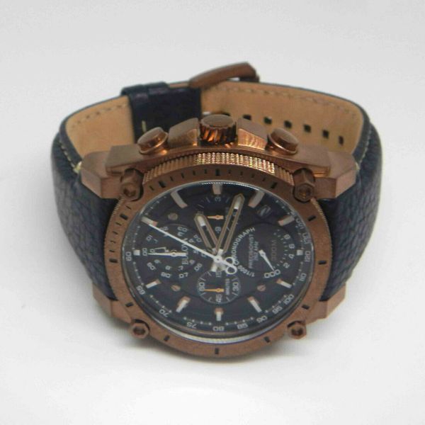 Bulova Precisionist Chronograph Bronze IP Case Men's Watch Model 97B188 ...