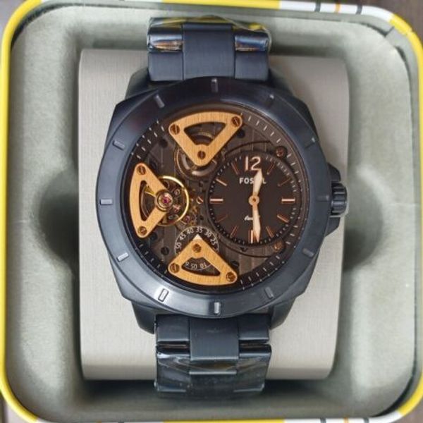 Fossil Privateer Automatic Black Stainless Steel Men's Watch BQ2788 ...