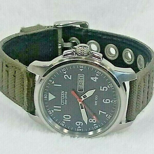 Citizen Eco-Drive E100 Day-Date Men's Stainless Steel 100M Watch BM8180 ...