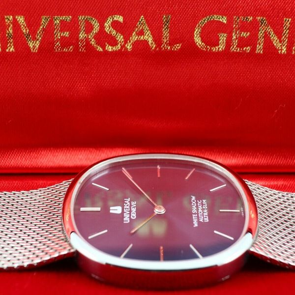 UNIVERSAL GENEVE ELLIPSE WHITE SHADOW Micro-Rotor Cal. 2-66 Vintage ...