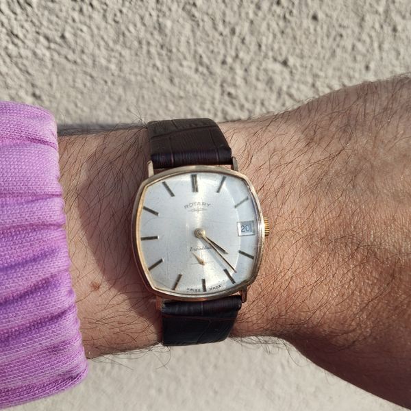 Vintage Rotary Watch 9ct Gold Case In Tonneau Shape | WatchCharts ...