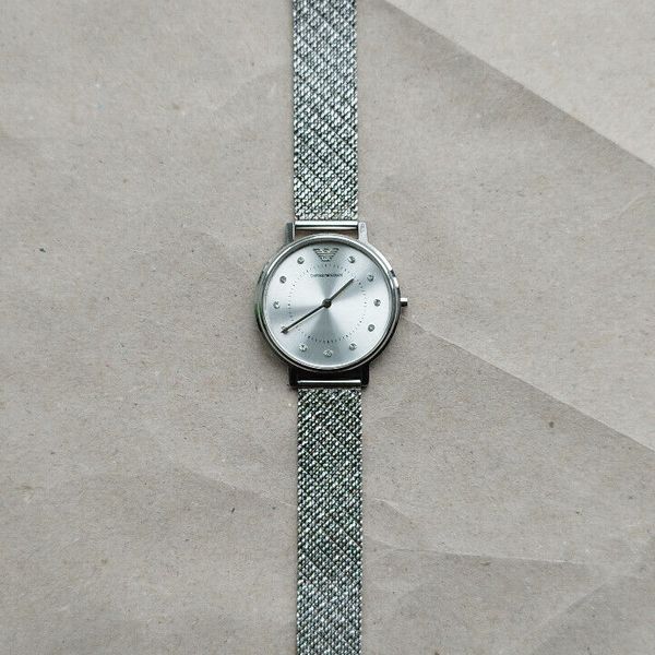 Emporio Armani AR11128 Ladies Watch 32mm Silver Dial Stainless Steel ...