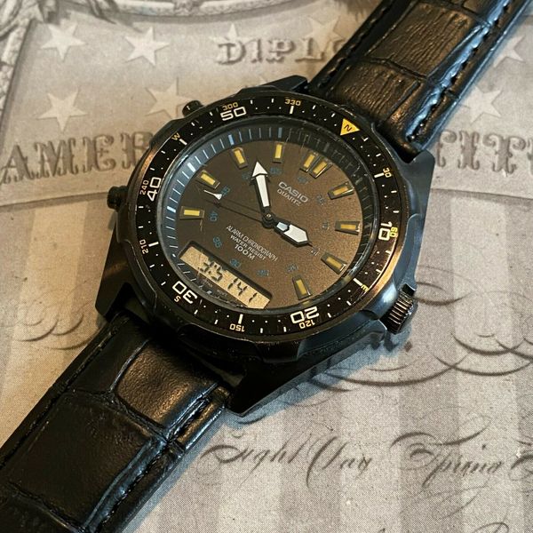 CASIO Men's Watch Black Analog Multi-Function Digital - AMW-360 ...