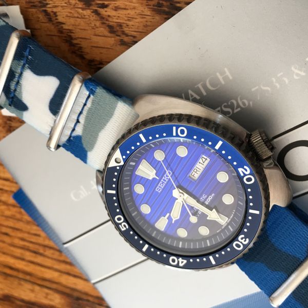 Seiko SRPC91 Turtle Prospex Blue Dial Save the Ocean | WatchCharts