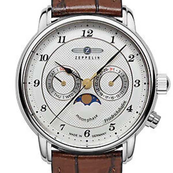 Zeppelin Men's Watch Friedrichshafen Moon Phase Braun 8536-1 ...