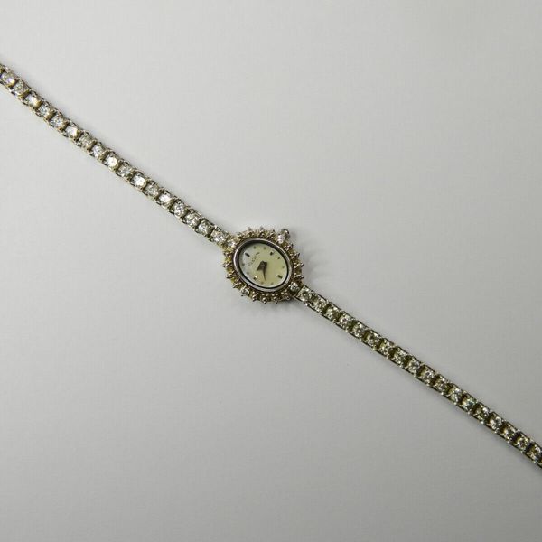 STUNNING FINE ELGIN 42 GEMSTONE MOP QUARTZ LADIES WATCH - NEW BATTERY ...