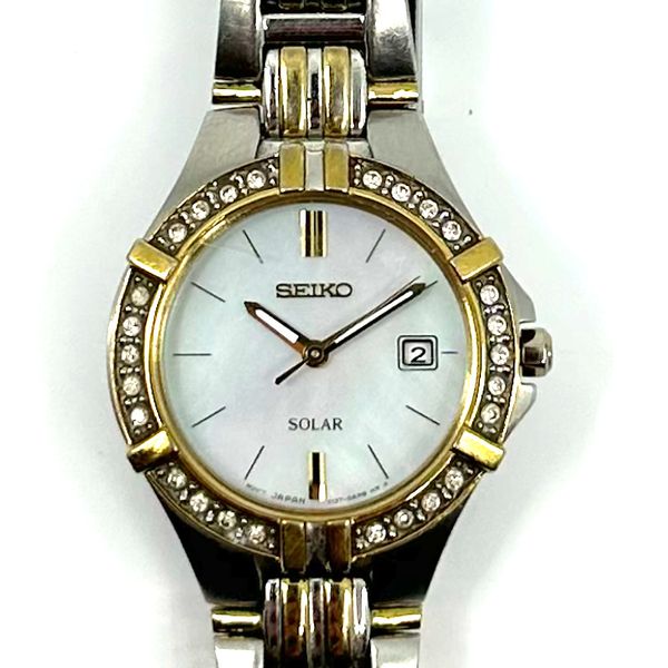 Women's Seiko Two-Tone Solar MOP Watch | WatchCharts Marketplace