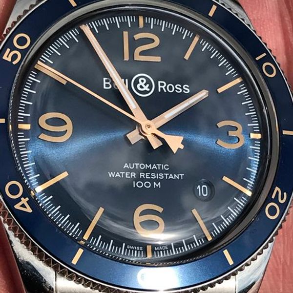 SOLD: Bell & Ross BR V2-92 in Blue ( New Aeronaval "Sub" model w/ Crown ...