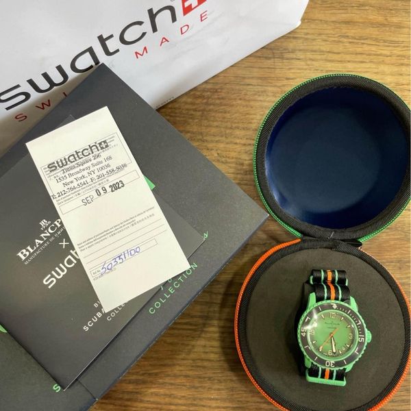 Swatch x Blancpain Bioceramic Scuba Fifty Fathoms â Indian Ocean -Mint ...