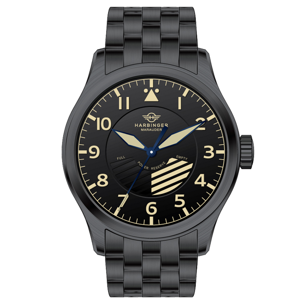 Harbinger Marauder MA7 Vintage Coal Black Automatic Men's Watch Brand ...