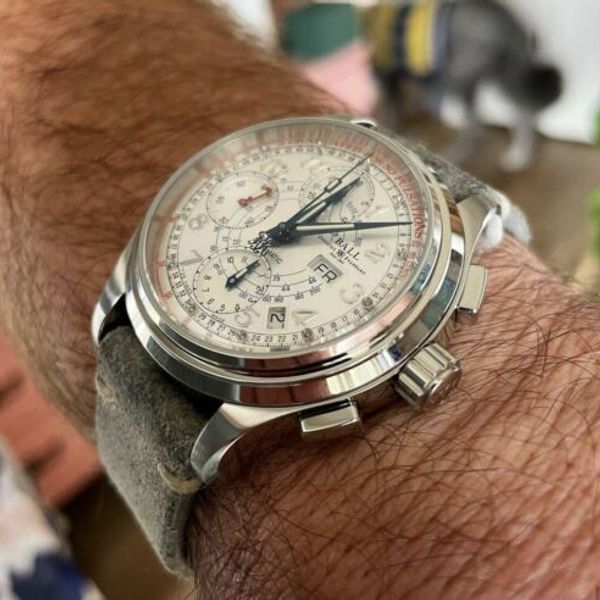 BALL TRAINMASTER PULSEMETER Valjoux 7750 CHRONOGRAPH AUTOMATIC CM1010D ...