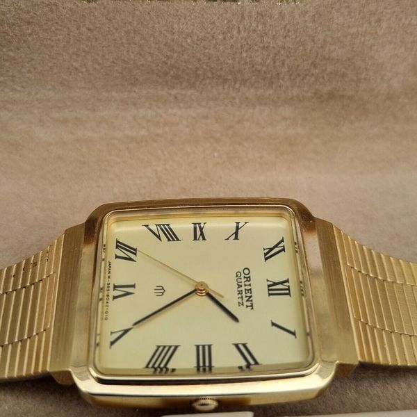 Orient GP Gold Plated Men's Vintage Tank Wrist Watch | WatchCharts ...