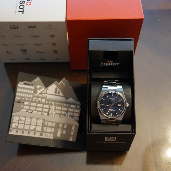 Tissot PRX Powermatic 80 Automatic Blue Dial 40mm Box Papers ...