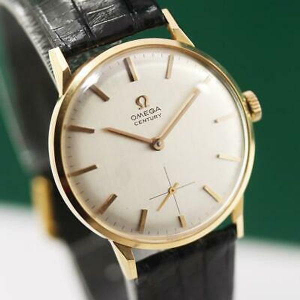 1964's OMEGA CENTURY 121.003 18K SOLID GOLD MANUAL WIND MEN'S WATCH ...