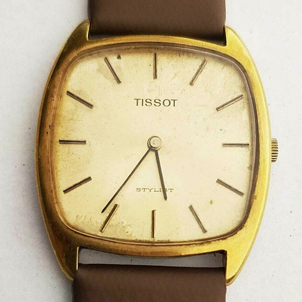 VINTAGE TISSOT STYLIST MECHANICAL Gold Plated Men's Swiss Made Watch ...