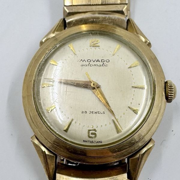 Vintage Movado Automatic - 14k Gold Filled Men's Wrist Watch 28 Jewels ...