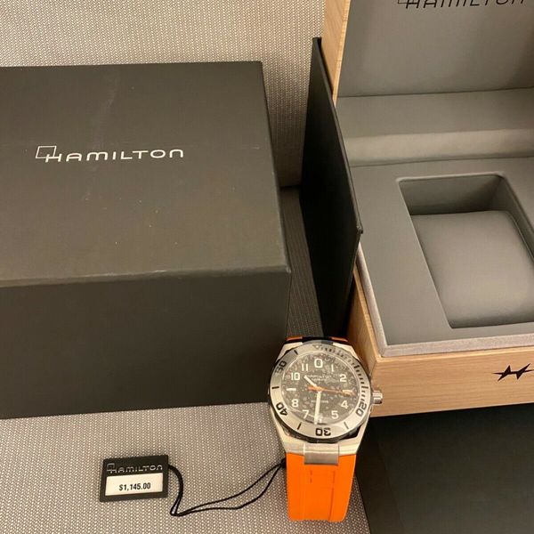 Hamilton Khaki Navy Sub Automatic Men's Watch; reference #H78615985. No ...