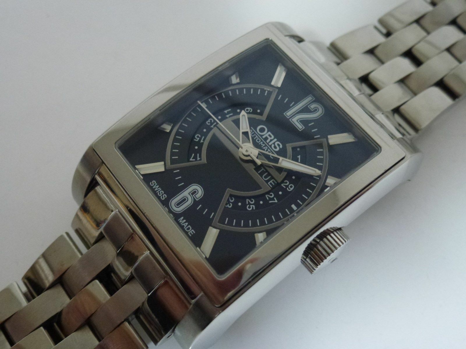 Oris Rectangular Titan Day Date 585 7622 7064 Price as of September 2025 | WatchCharts