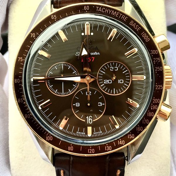 FS: Omega Speedmaster Broad Arrow 1957 Rose Gold/Steel Full Set 321.93 ...