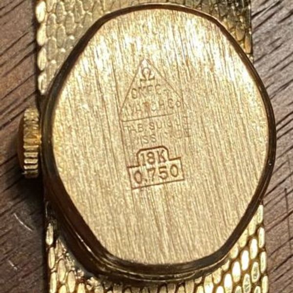 Omega 18K Gold Watch Ladies - Solid Gold Vintage Bracelet Style ...