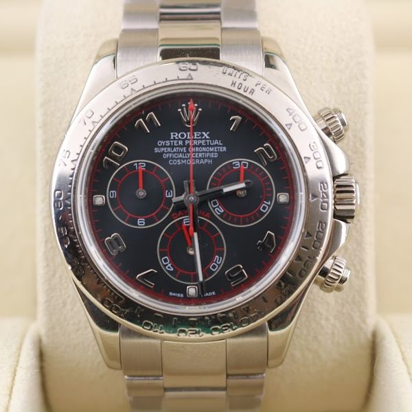2010 Rolex Daytona 116509 Black Racing Dial White Gold Oyster No Papers ...
