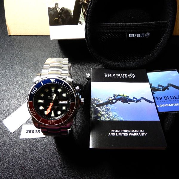 New In Box! Deep Blue PRO SEA DIVER 1000 AUTOMATIC-1000M/45MM-Pepsi ...