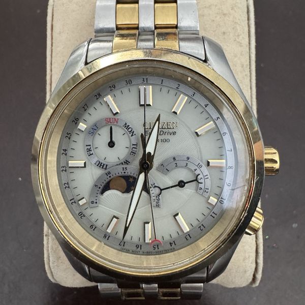 Citizen Men's Eco-Drive Moon Phase Calibre 8651 Two Tone Watch ...