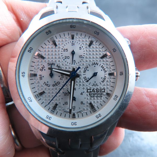 EF-312 Casio Edifice Daydate Month 24 Hours 100M Quartz Men Watch ...
