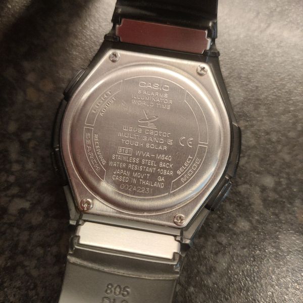 CASIO WAVE CEPTOR WVA-M640 Tough Solar Atomic Radio Watch With Box ...