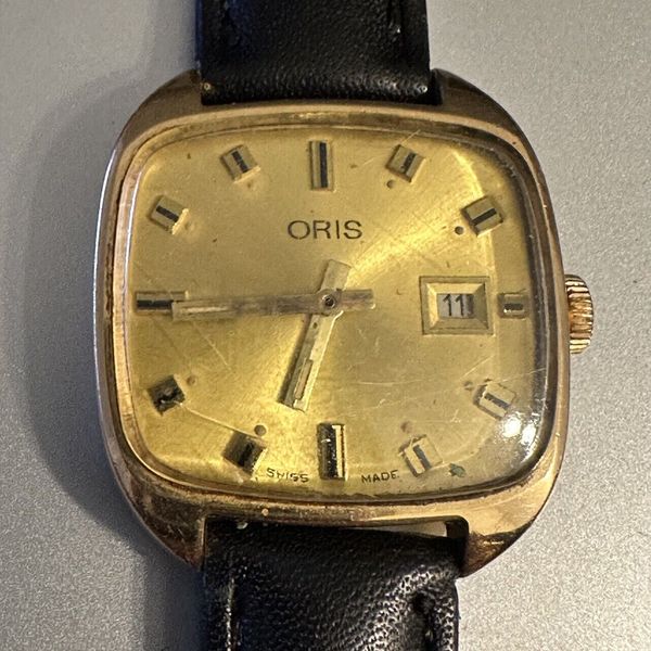 Vintage Oris Date Cal.715 Gold Toned Square Manual Mechanical Menâ s Watch-GWO | WatchCharts ...