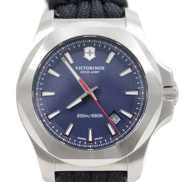 [Used] Victorinox INOX Inox quartz men's watch blue dial genuine ...