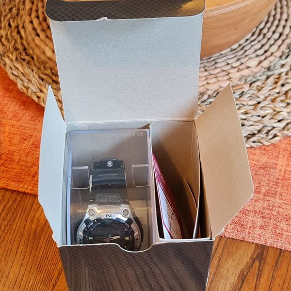 Rare Casio AQW-100 Tides and moon phase watch, in mint condition. Boxed ...