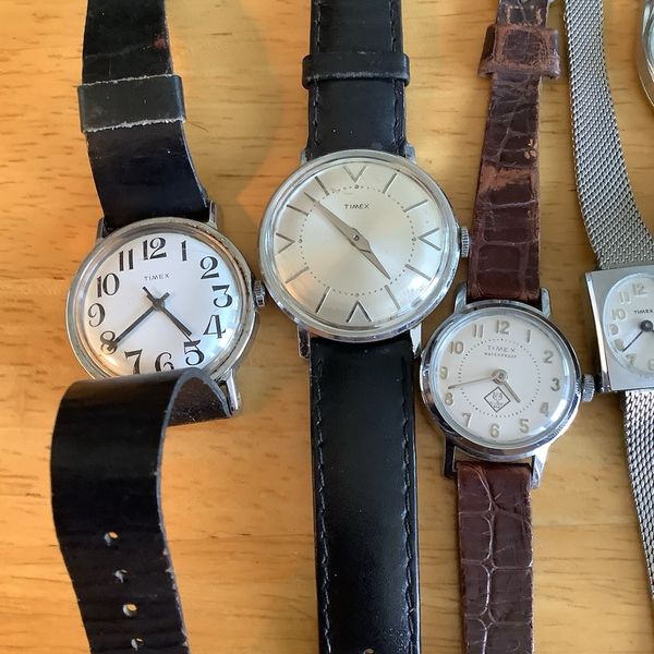 Vintage Timex Watch Lot: Mechanical Running, Wrist And Pocket Watches ...