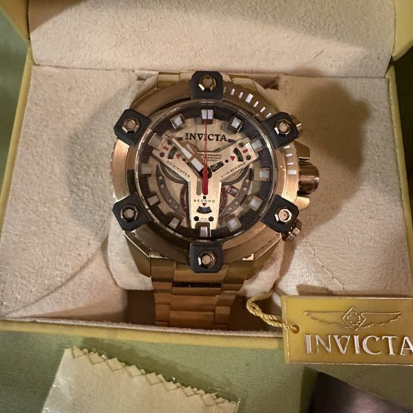 Invicta Grand Octane Coalition Forces 63mm Gold Plated Swiss Mvt Watch ...