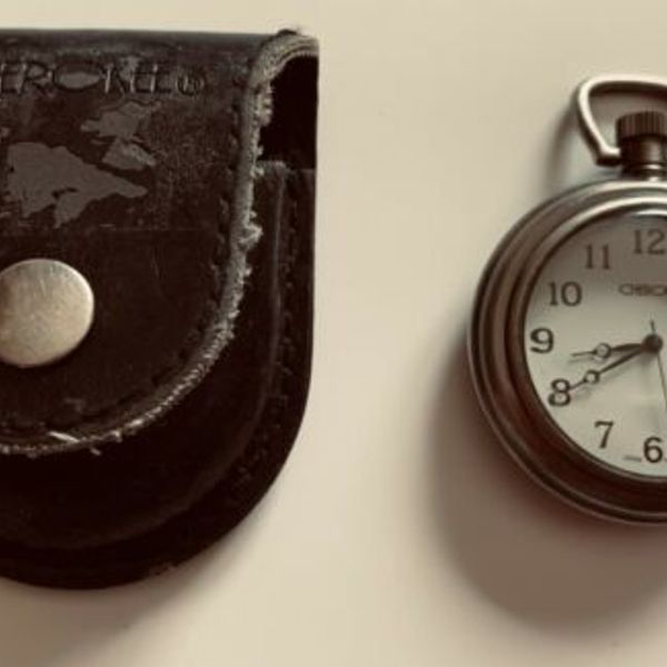 Vintage Cherokee Pocket Watch Quartz Silver-tone Working /needs Battery ...