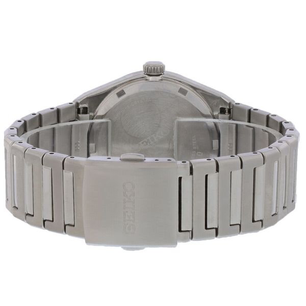 Seiko Essentials Mens Stainless Steel Blue Dial Quartz Watch SUR555 ...