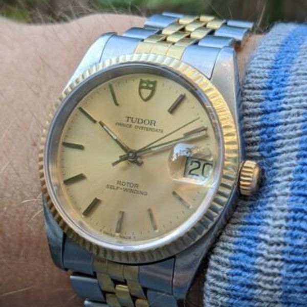 Rolex Tudor Prince Oysterdate 18k Two-tone IBM Engraved Ref. 74033 34mm ...