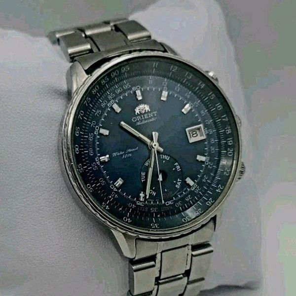 Orient King Master Blue EM5Z-C0 Automatic Men's Watch Excellent w Extra ...