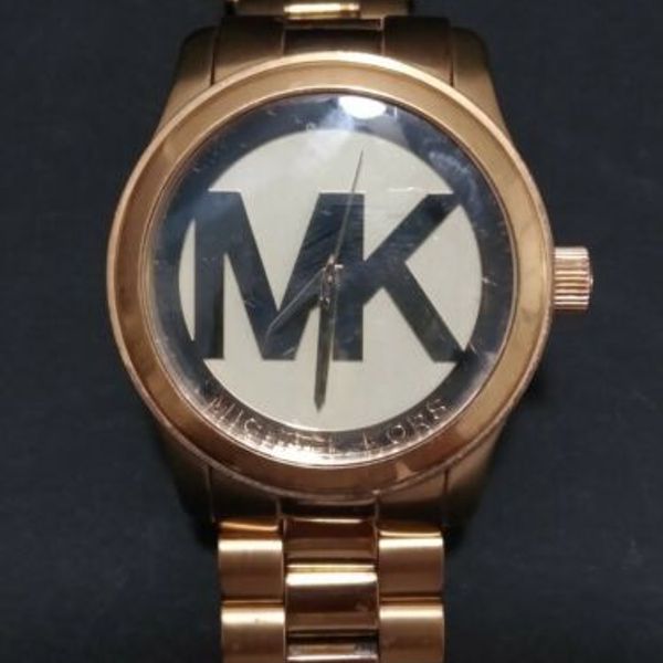 Michael Kors MK5473 Gold Tone Stainless Steel Women's Watch New Battery ...