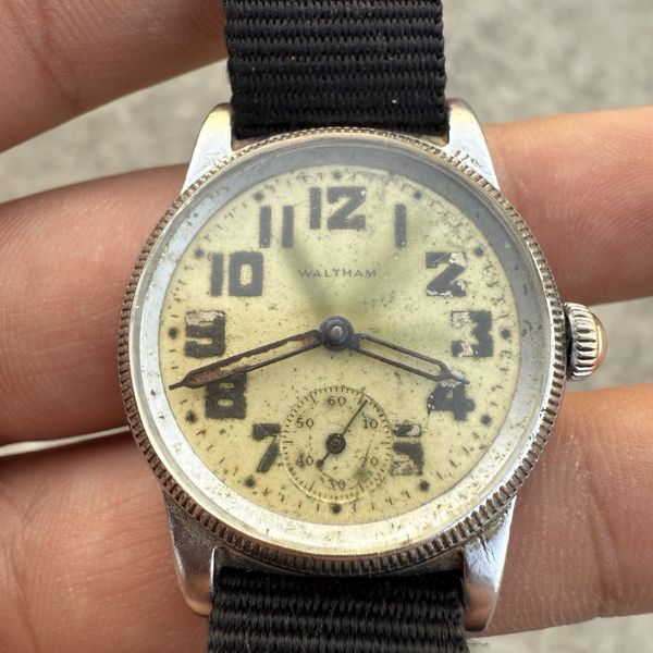1940s WWII Military Waltham Ord Dept USA Manual-Wind Wrist Watch. NO ...