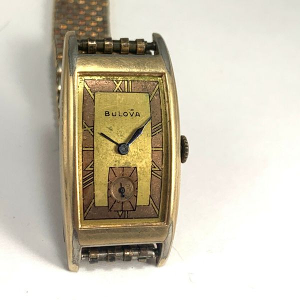 Vintage Bulova 17 Jewel Movement Curvex Case 7AP Pink Two Tone Dial ...