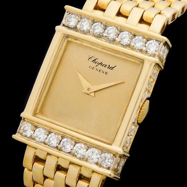 CHOPARD GENÈVE L.U.C 48 DIAMONDS 18K/750er GOLD HANDAUFZUG 2442 LUXUS ...