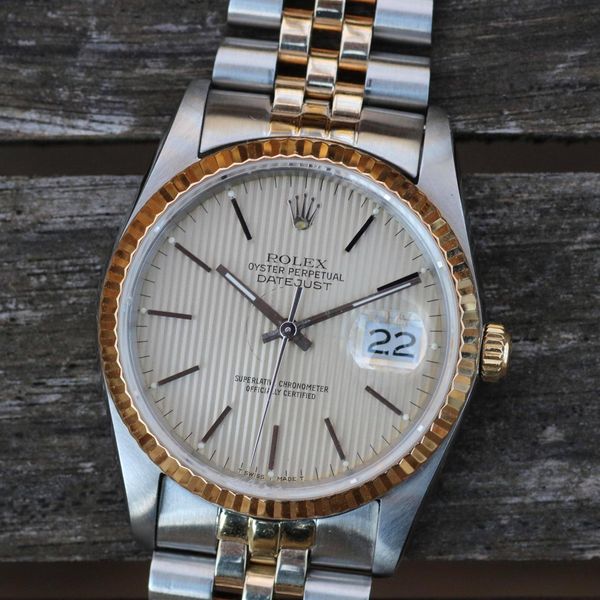 1988 R Serial Rolex Datejust ref. 16234 Tapestry Dial "American Psycho ...