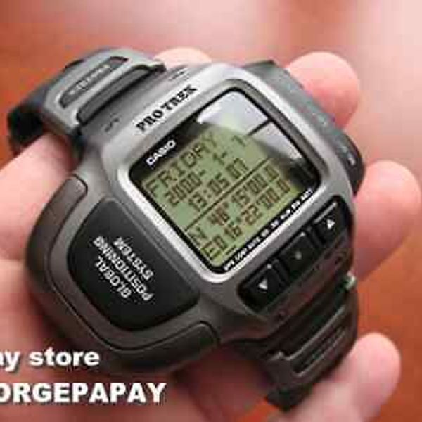 NEW RARE Vintage NOS 1999 CASIO Pro Trek GPS ???? PRT-2GP LCD digital ...