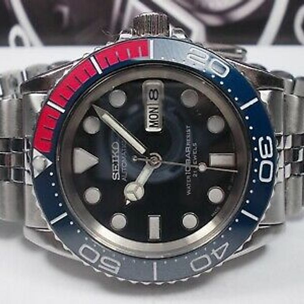 SEIKO 10BAR SKX033J SUBMARINER AUTO MENS WATCH 7S26-0040 PEPSI (SN ...